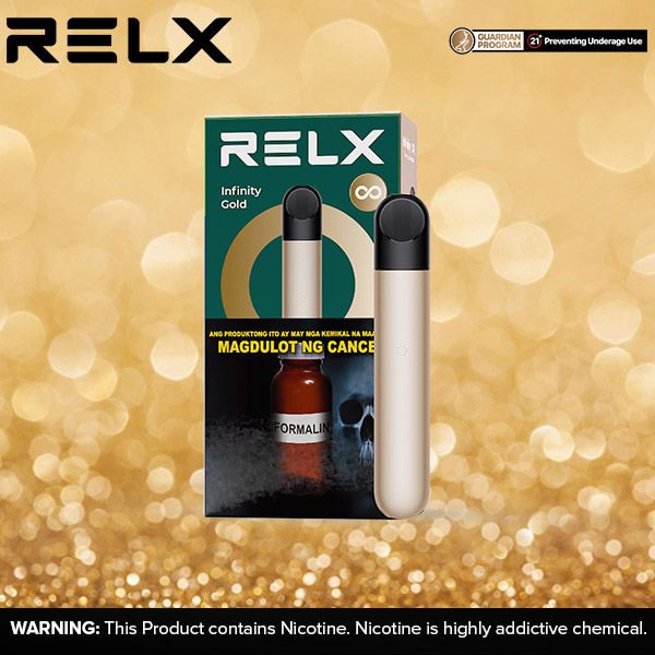 BUNDLE RELX Infinity Device GOLD + 1 Pod Pro | Lazada PH