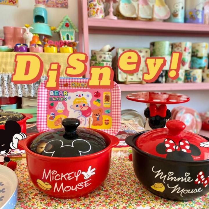 1.6L Kawaii Disney Anime Hobby Mickey Mouse Household Ceramic Casserole ...