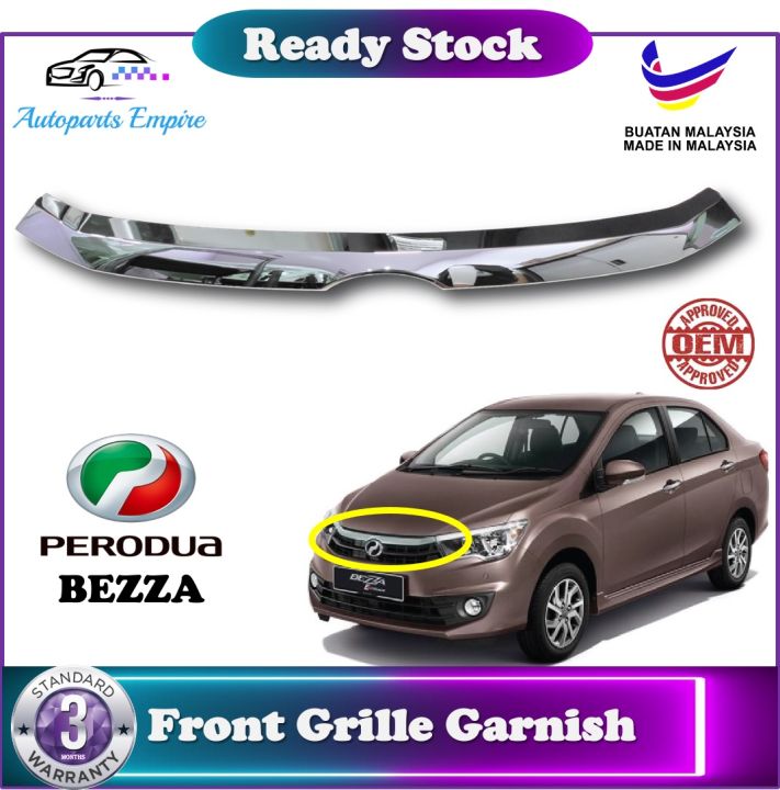 Perodua Bezza 】Front Grille Chrome Garnish ( Made in Malaysia / OEM ...