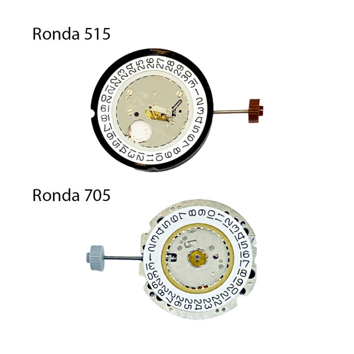 เครื่องนาฬิกาควอตซ์ QUARTZ นาฬิกาข้อมือ Ronda 515,Ronda 705 | Lazada.co.th