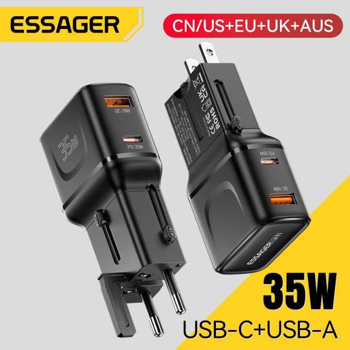 Essager 45W/35W GaN Charger Converter Fast Charge Multi-device ...