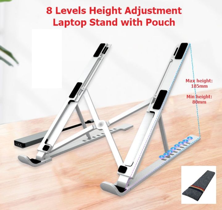 Adjustable Aluminum alloy/ABS Laptop Stand, Portable Laptop Riser ...