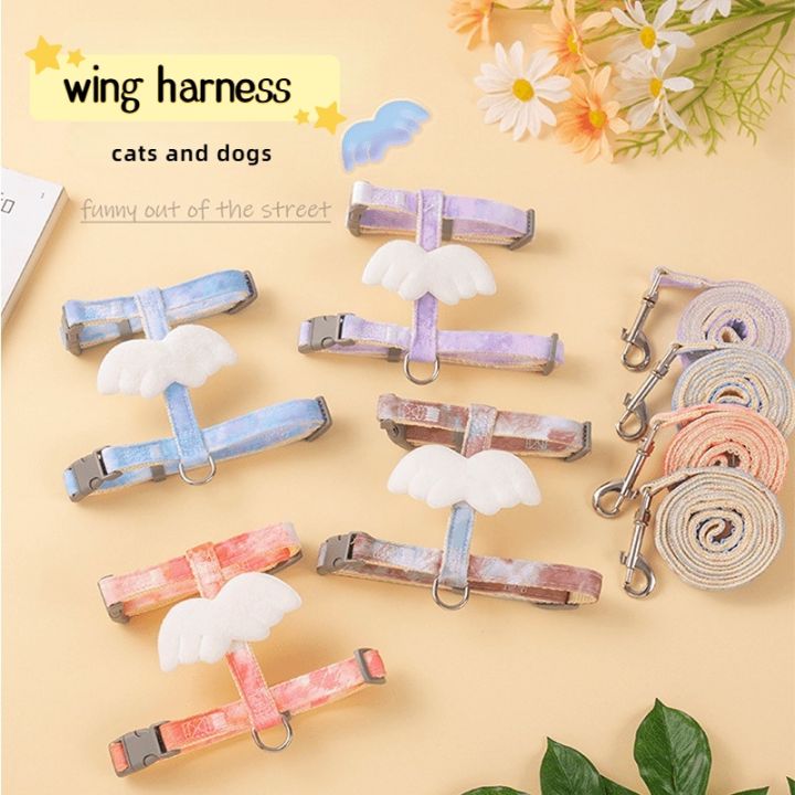 Cat Leash Harness Set Adjustable Gradient Pet Set Harness And Lanyard ...