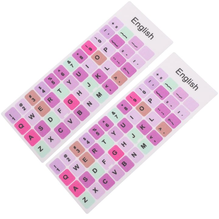 2 Sheets Laptop English Keyboard Decal Universal English Keyboard ...
