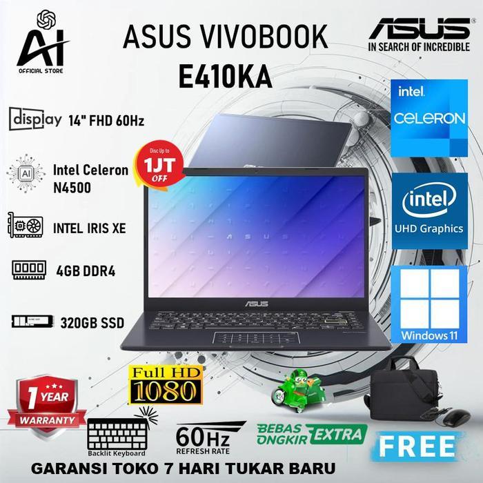 Laptop Asus E210KA N4500 8GB 128GB eMMC W11+OHS+O365 11.6 Inch - UNIT ...