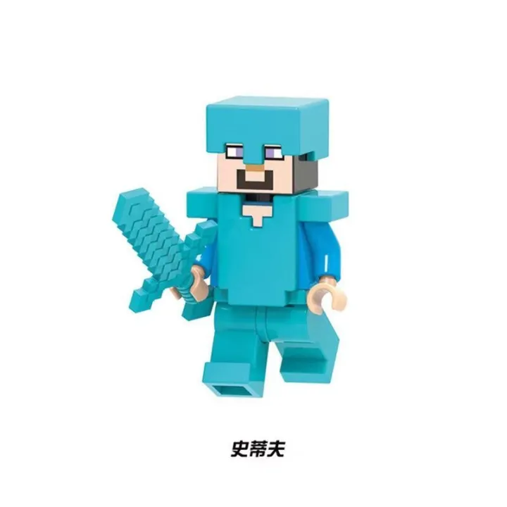 Minecraft Steve Enderman Alyx Iron Golem Skeleton Zombie Compatible ...