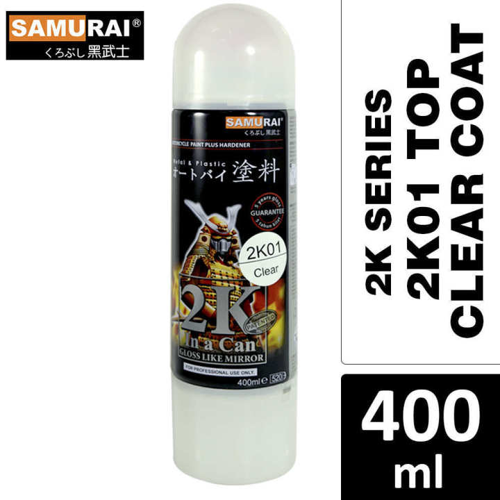 Samurai 2K01 CLEAR TOP COAT SAMURAI 400ML [Made in Malaysia] | Lazada PH
