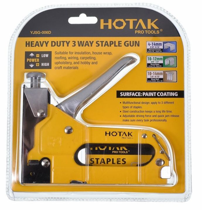 HOTAK Heavy Duty 3 Way Staple Gun Nail Staples 4-14mm For 3 Way Stapler ...