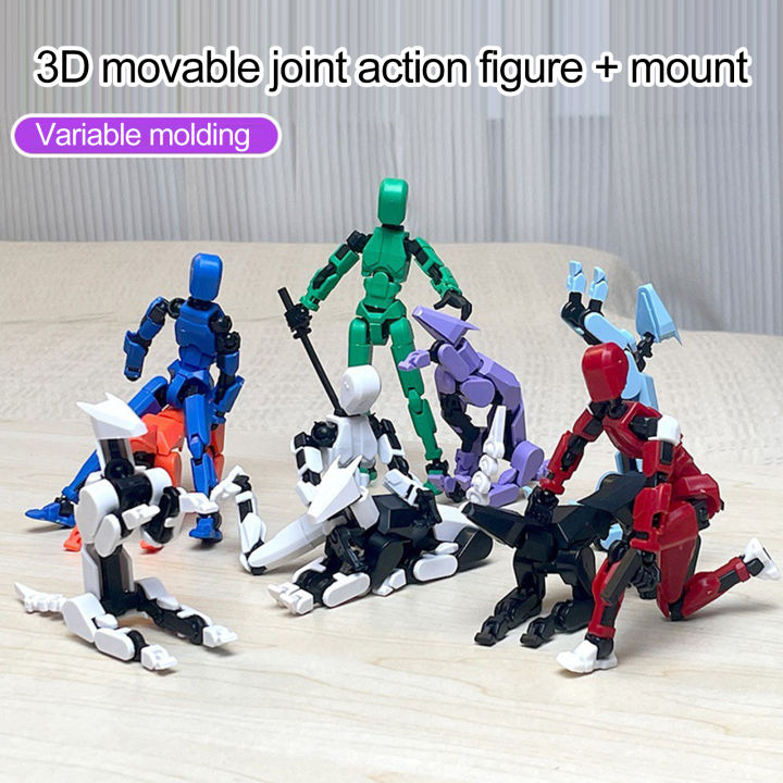 Action Figure with Movable Joints Poseable Robot Ornament Multi-jointed ...