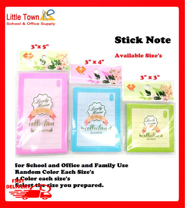 Stick Note Pad 60 Sheets Random Color | Lazada PH