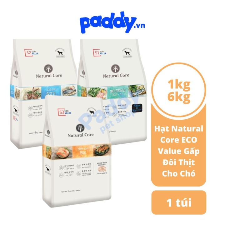 Hạt Cho Chó Mọi Lứa Tuổi Hữu Cơ Natural Core ECO Value Gấp Đôi Thịt ...