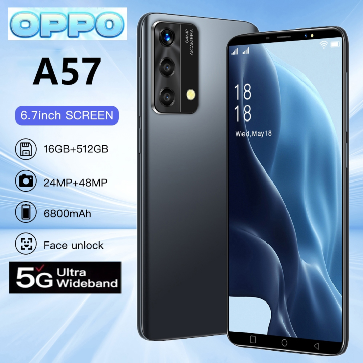 A57 Smartphone 16GB+512GB 5G Mobile Android Phone 6.8-inch Full Screen ...