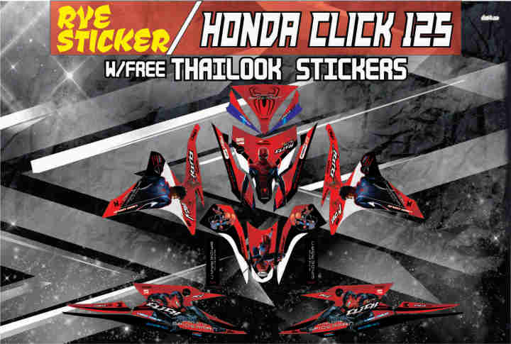 Decals, Sticker, Motorcycle Decals for Honda click 125 and 150 ,V2, 001 ...