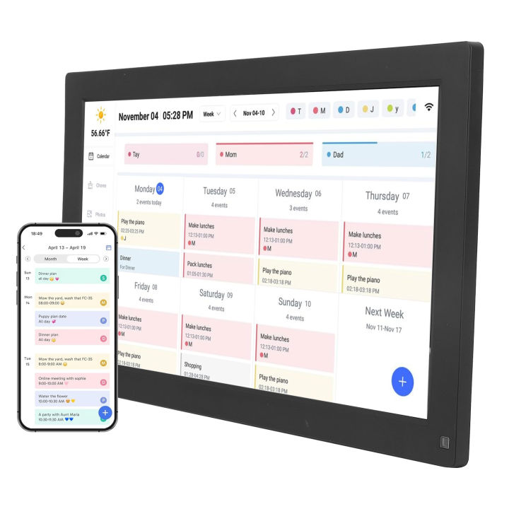 [pantorastar] Digital Calendar 15.6 Inch Interactive Touchscreen ...
