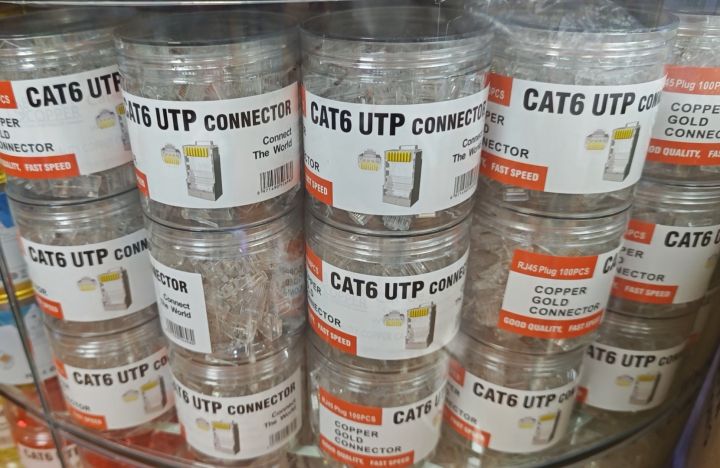 100Pcs CAT6 FTP RJ45 Passthrough Unshielded RJ45 Connector | Lazada PH