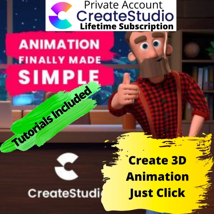 Create Studio (Personal Account) lifetime Access - 3D Animation Videos ...