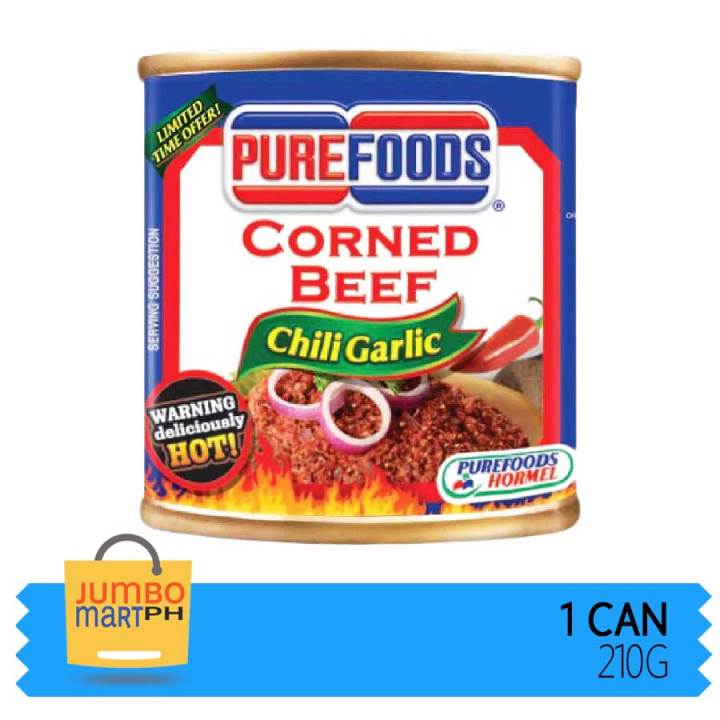 PUREFOODS CORNED BEEF CHILI GARLIC 210G | Lazada PH