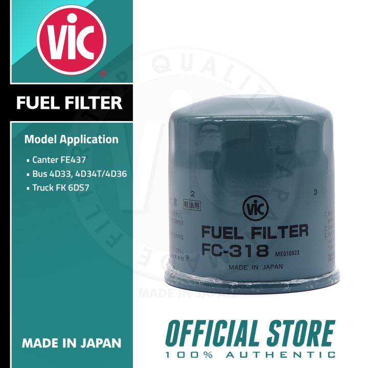 Roadfit VIC Fuel Filter FC-318 for Mitsubishi Canter FE437, Rosa Bus ...