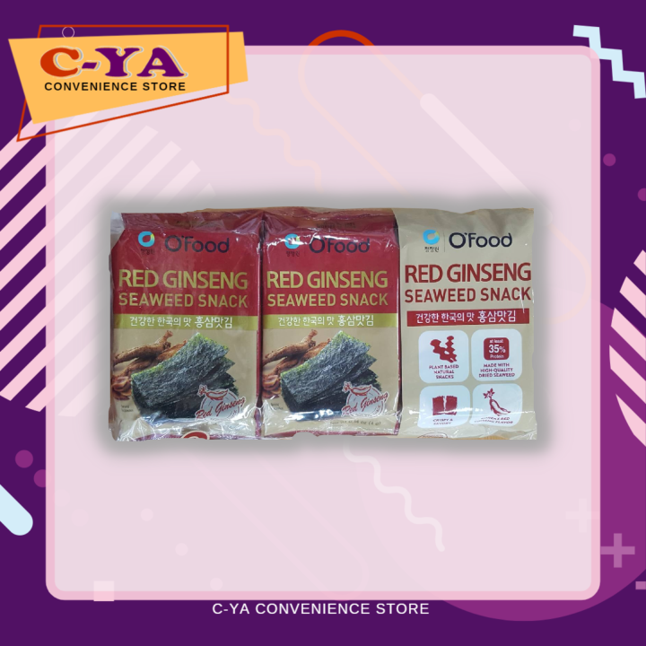 Chung Jung One O'Food Red Ginseng Seaweed Snack (4Gx9) | Lazada PH