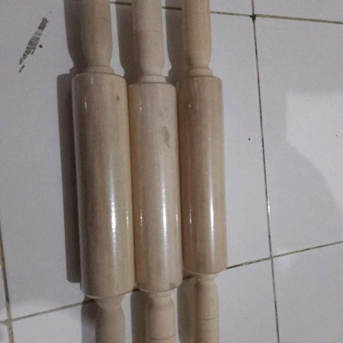 Rolling Pin Kayu Jati Uk 40 cm/Alat Penggilas Adonan Kue | Lazada Indonesia