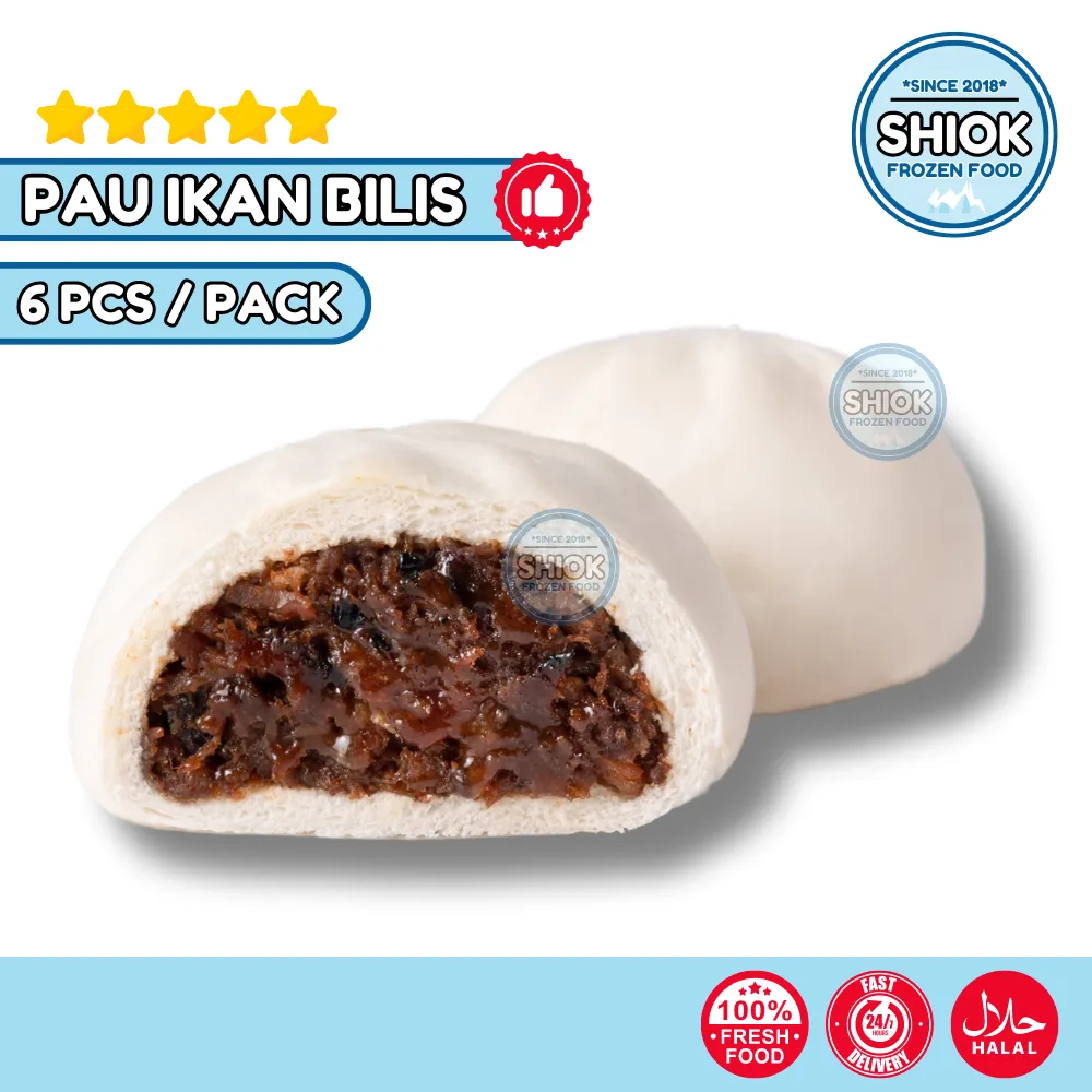 HALAL Dim Sum | Pau Ikan Bilis - Anchovy Pau | 江鱼仔包 | 6pcs / Pack (KV ...