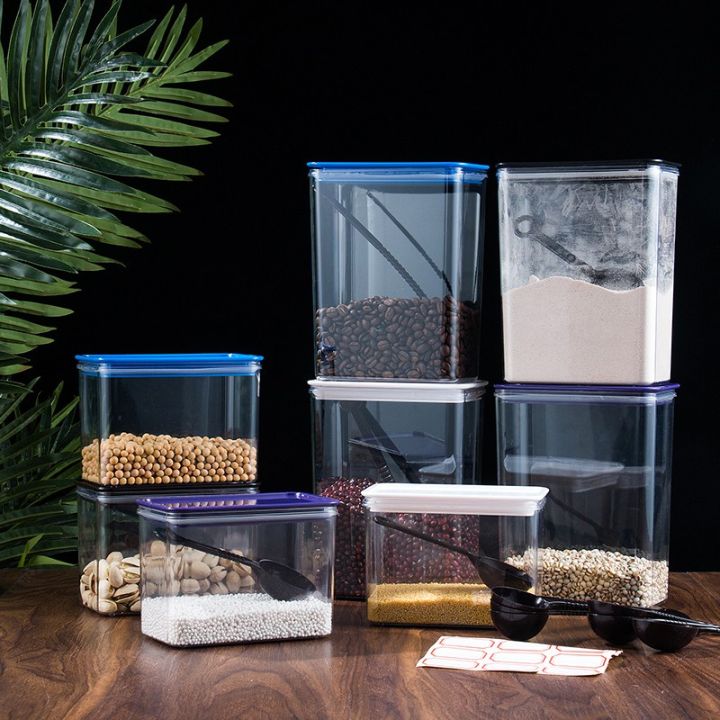 Acrylic Canister Powder Container Airtight Food Storage Powder for 0.5L ...