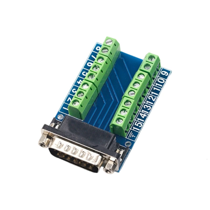 15Pin VGA Signal Splitter Terminals Block Board Space Saving DB15 ...