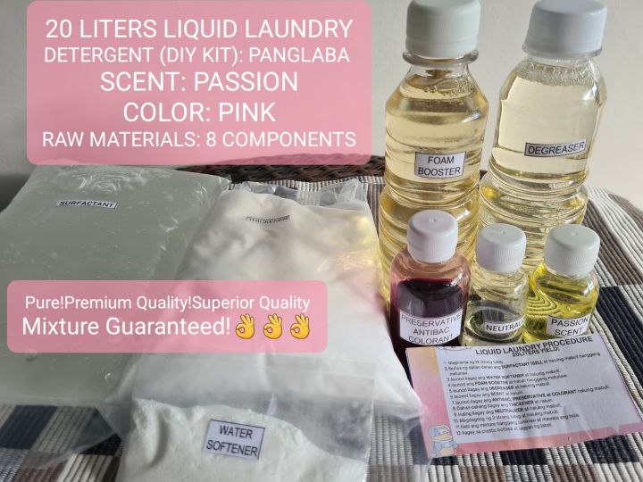 20 LITERS DIY KIT, LIQUID WASHING DETERGENT, PASSION SCENT, PANLABA ...