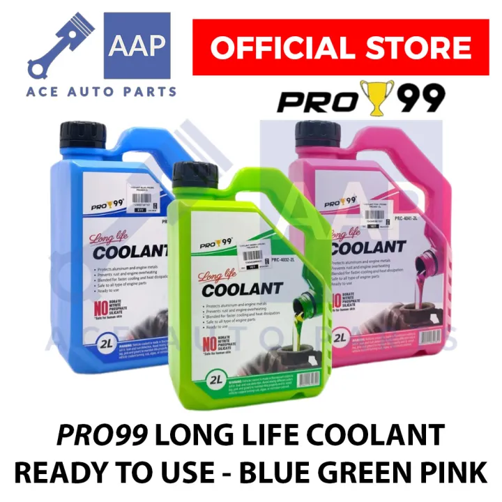 Pro99 Long Life Coolant Ready to Use - Blue Green Pink - 1L 2L | Lazada PH