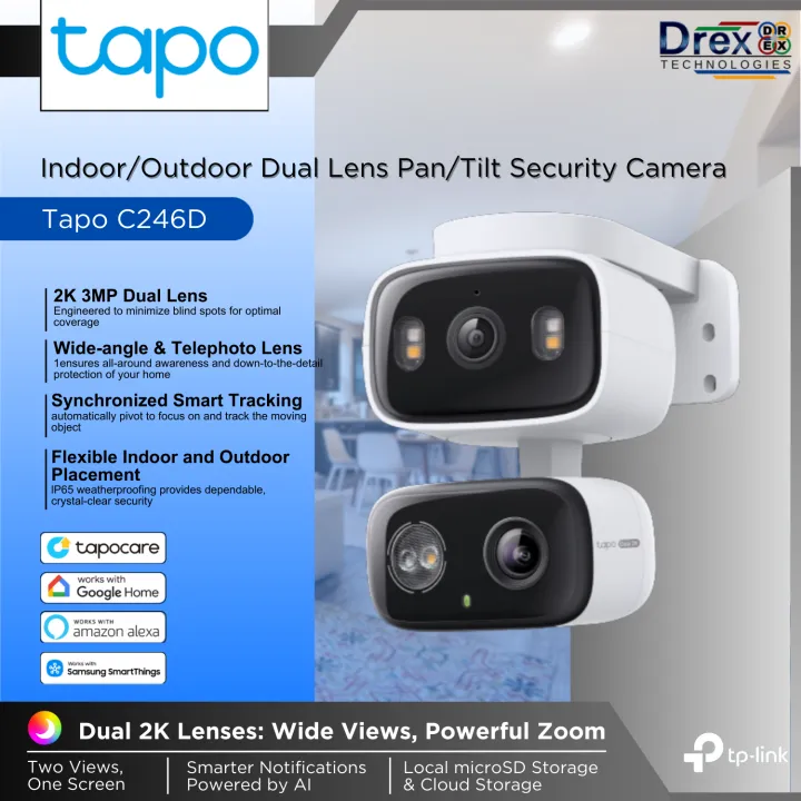 Tapo C246D Indoor/Outdoor Dual Lens Pan/Tilt Security Camera | Lazada PH