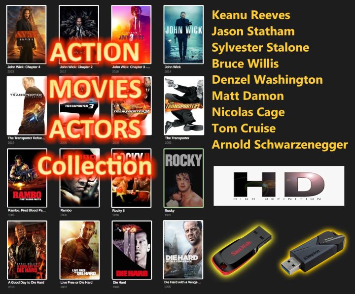 Movies by Actors Collection 32GB/64GB/128GB Flash Drive | Lazada PH
