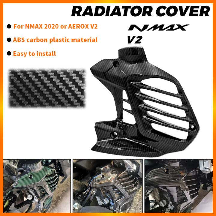 NMAX 2020 / AEROX V2 RADIATOR COVER CARBON FOR YAMAHA NMAX V2 / AEROX ...