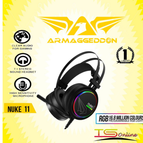 Armaggeddon NUKE 11 RGB Surround 7 1 Gaming Headset/headphone | Lazada