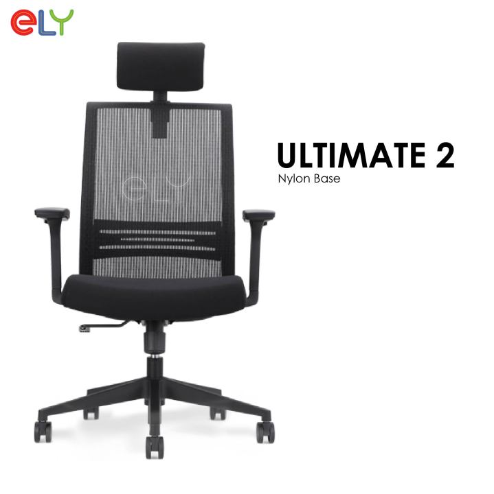 ELY Ultimate 2 Mesh Chair Nylon Base / Office chair / Ergonomic Chair ...
