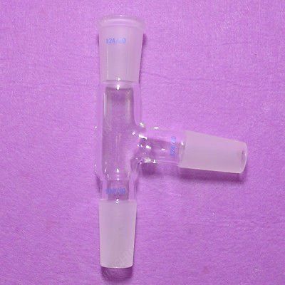 yingke 24/40 Three Way Adapter 75 Bend Distillation Gg17 Borosilicate ...