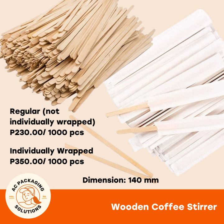 (1000 pcs) Wooden Coffee Stirrers | Lazada PH