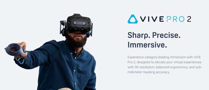 VIVE Pro 2 Virtual Reality System VIVE Pro 2 Full Kit. Sharp. Precise ...