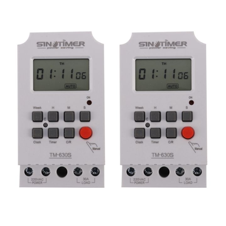 2x Tm630s 2 220v Seconds Control Timer Switch Large Screen Digital