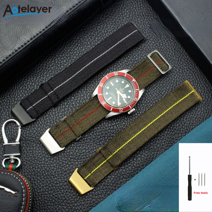 Aotelayer 18Mm 20Mm 22Mm NATO Dệt Dây Đồng Hồ Nylon Cổ Điển Cho Tudor ...