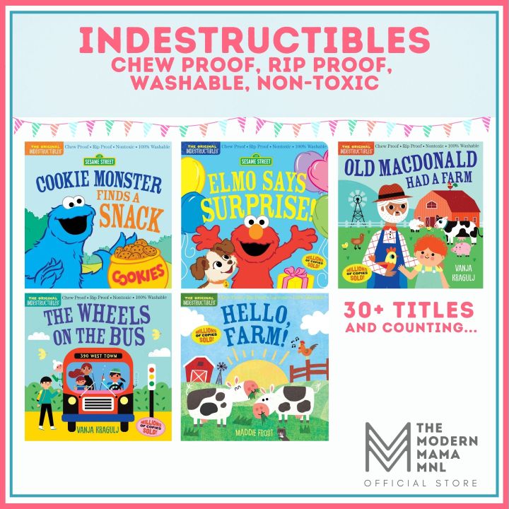 Indestructible Books (Baby book 0-2+ Water-proof, Rip-proof, Safe for ...