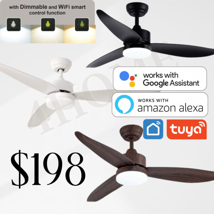 Bestar Razor 46inch 54inch DC Smart Ceiling Fan with Dimmable Light ...