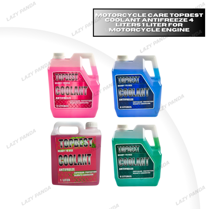 MOTORCYCLE CARE TOPBEST COOLANT ANTIFREEZE 4 LITERS 1 LITER FOR ...