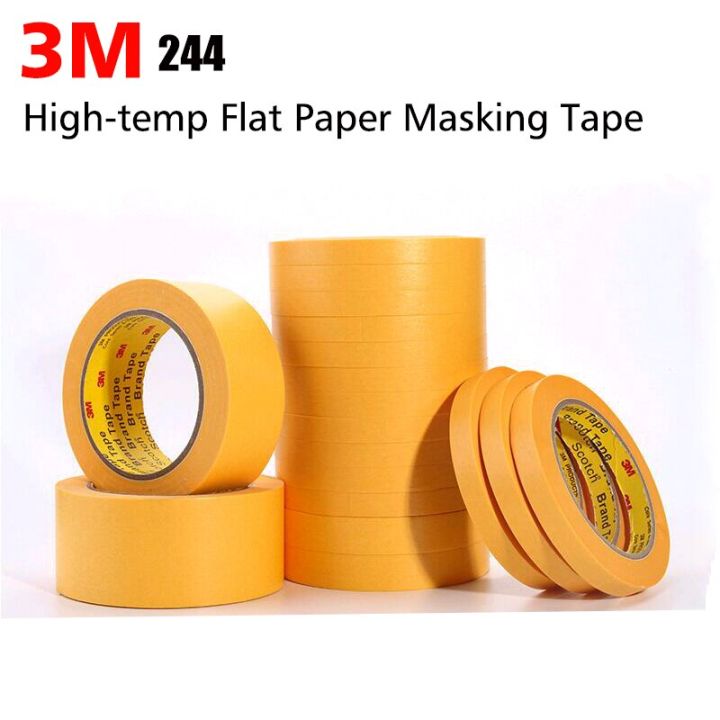 3M 244 High-Temp Fine Line Flat Paper Masking Tape For Automotive Car Painting Refinish ...