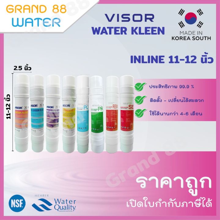 ไส้กรองน้ำ Inline WaterKleen & Visor I-Type 11-12 นิ้ว ราคาถูก ของแท้ แบรนด์เกาหลี 100% | Lazada ...