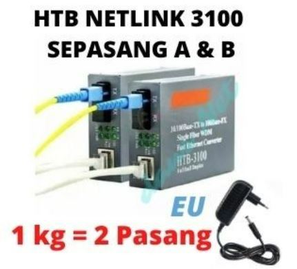 Netlink Htb 3100 Fiber Optic Media Converter RJ45 20km 10/100m | Lazada ...