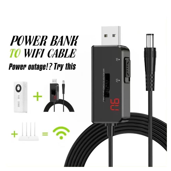 Powerbank To Wifi Router Modem USB Booster Charging Cable 1 Meter DC 5V ...