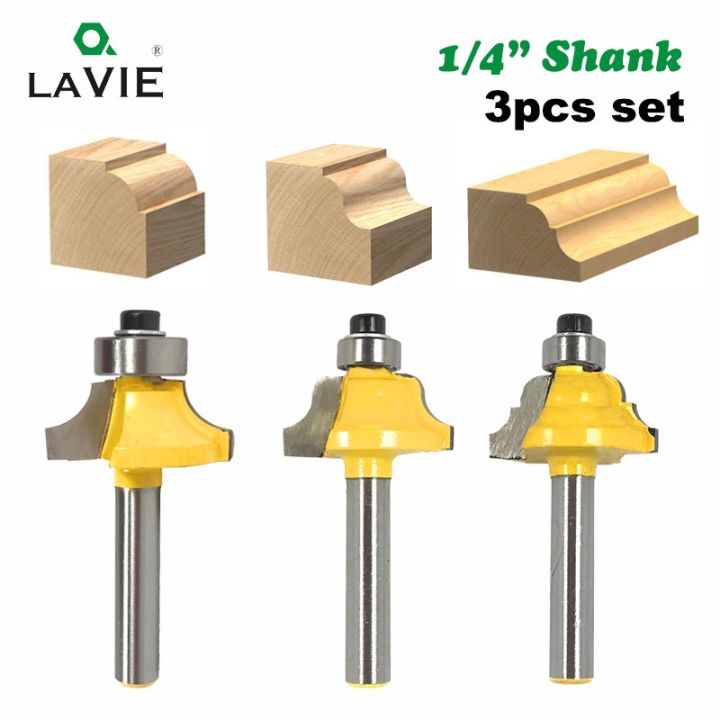 3pcs 1/4 Shank Wood Router Bits Set Beading Bit Roman Ogee Bit with ...