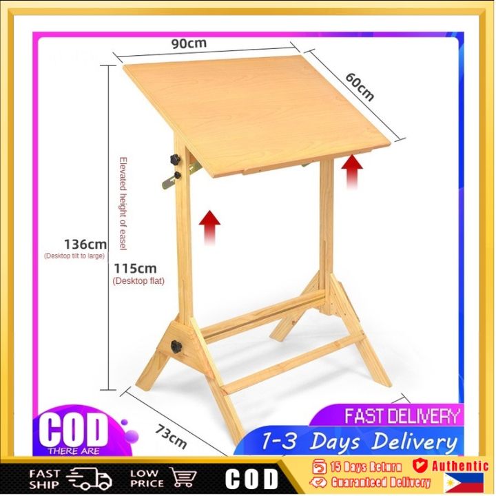 Height Adjustable Drafting Table Craft Table Drawing Table Painting ...