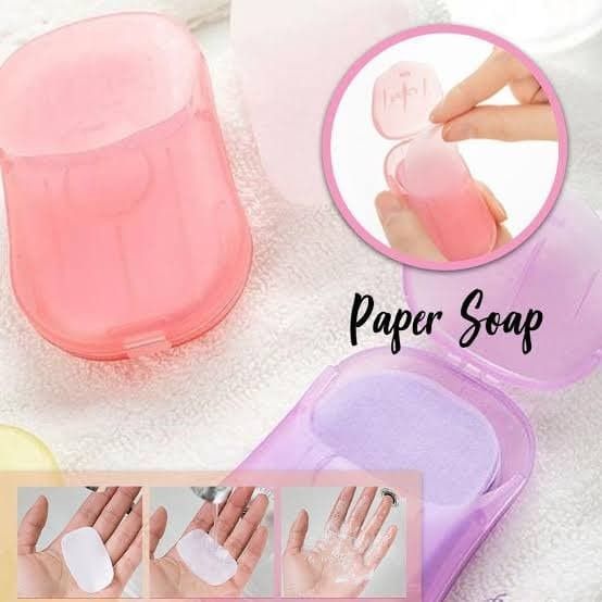 Paper Soap 1set isi 20 lembar - Sabun Cuci Tangan Kertas Travelling ...