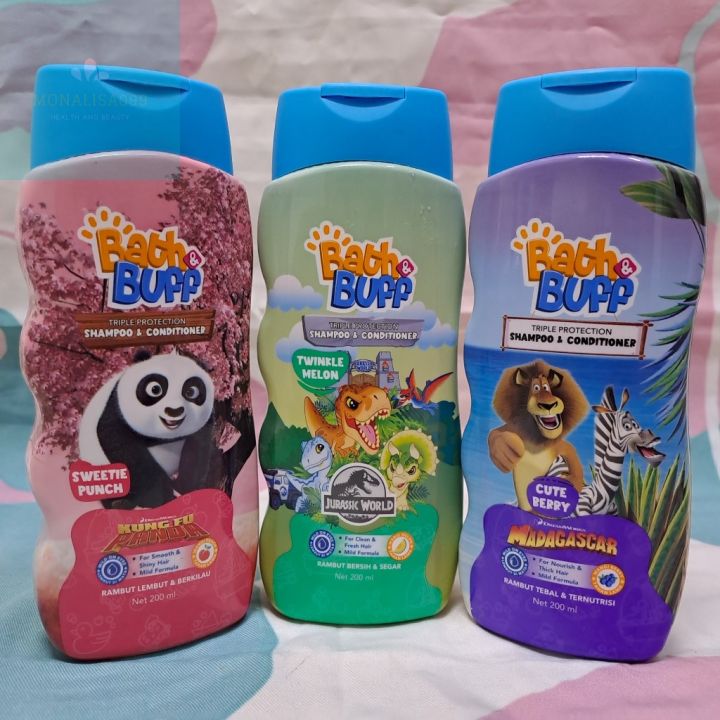 BATH & BUFF Triple Protection Shampoo & Conditioner 200ml / Shampo Anak ...